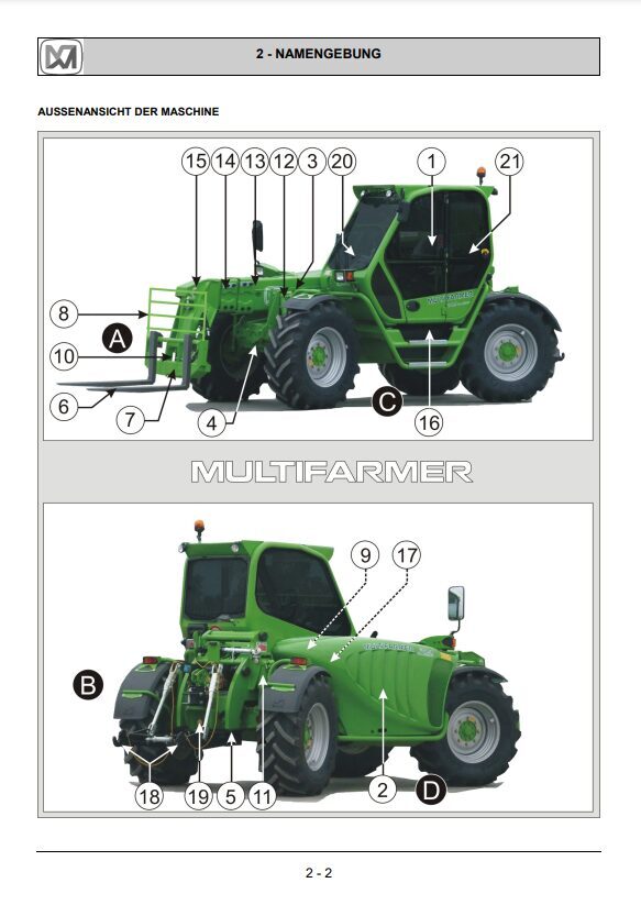 Merlo Multifarmer TOP (MF 30.6 – 30.9 TOP) Service Manual, Mechanic ...