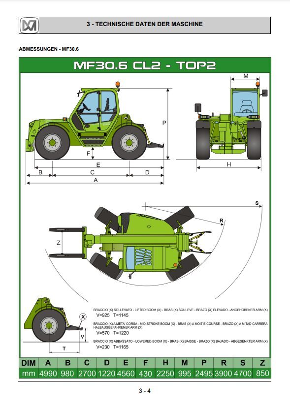 Merlo Multifarmer TOP (MF 30.6 – 30.9 TOP) Service Manual, Mechanic ...