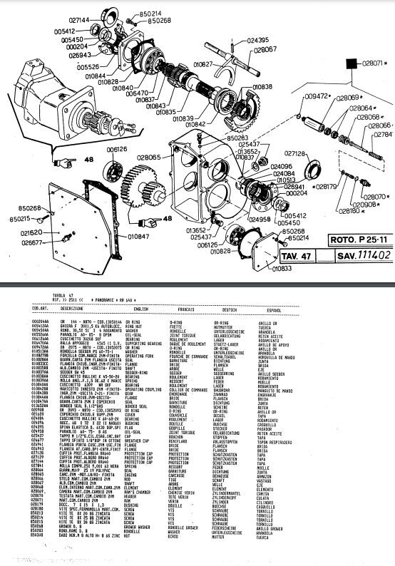 Merlo ROTO XS (R30.13) Parts Manual, Hydraulic & Electrical Diagram DE ...