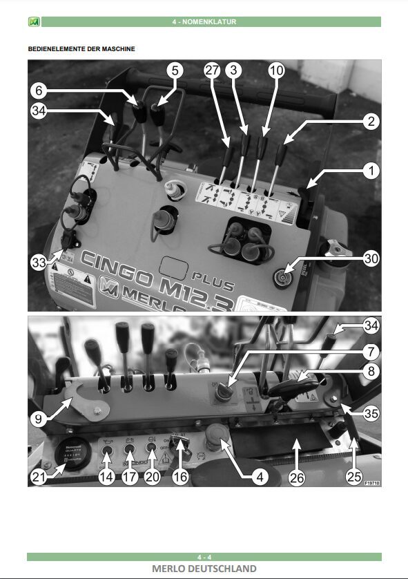 Merlo CINGO SERIE 3 Service Manual, Hydraulic & Electrical Diagram DE ...
