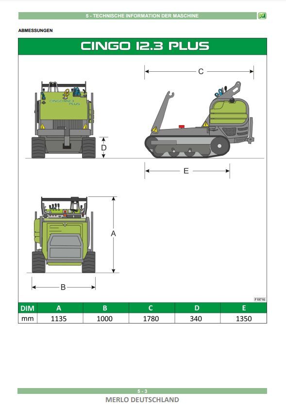 Merlo CINGO SERIE 3 Service Manual, Hydraulic & Electrical Diagram DE ...